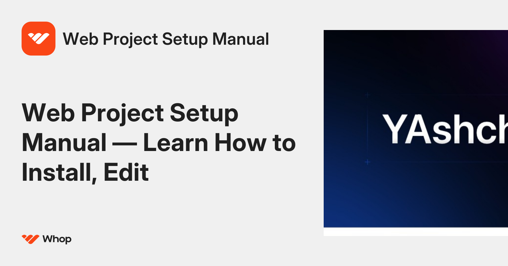Web Project Setup Manual | Whop