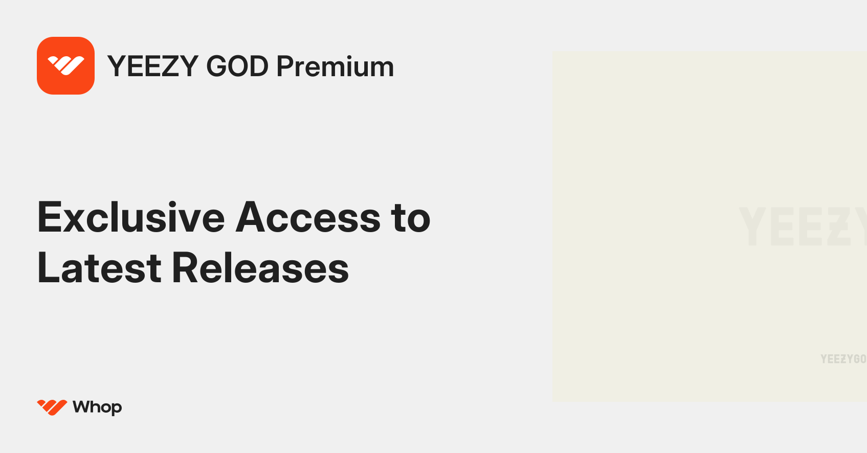 YEEZY GOD Premium | Whop